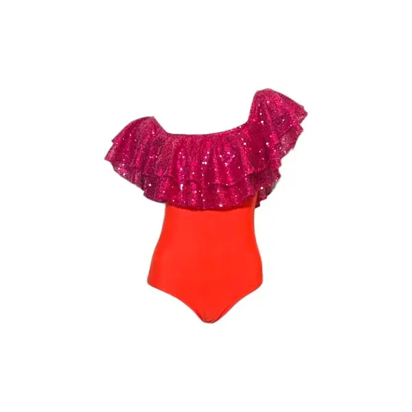 JULIA CLANCEY Rara Tigre Sequin One-piece Swimsuit