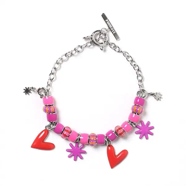 PINNOLE It's All Love & Games Charm Bracelet - Red
