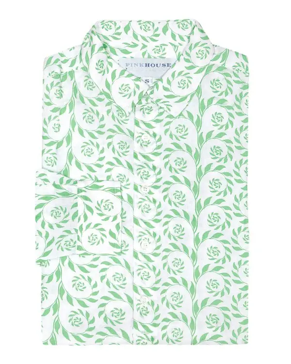 PINK HOUSE Linen Shirt Fern - Green