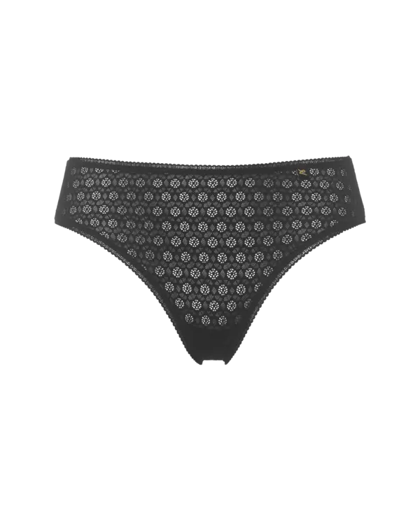 NUDEA Honeycomb High Leg Brief - Black