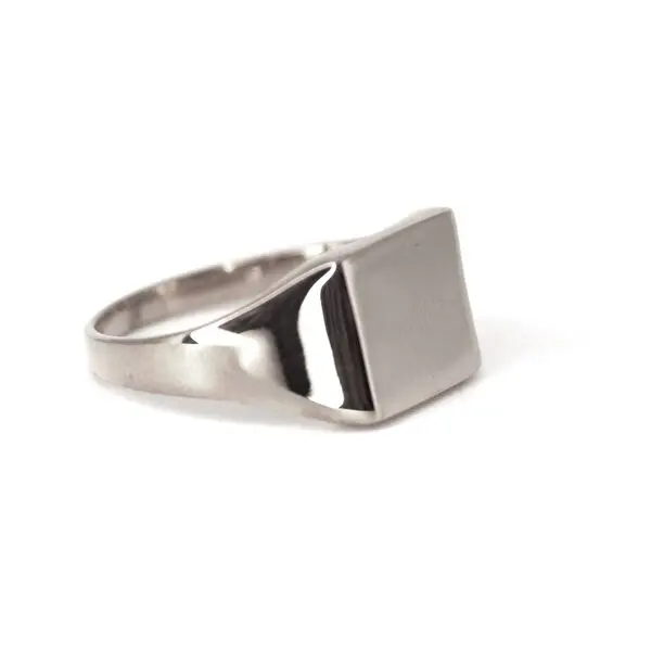 VICSTONENYC FINE JEWELRY Timeless Bold Square Signet Ring For Sterling - Silver
