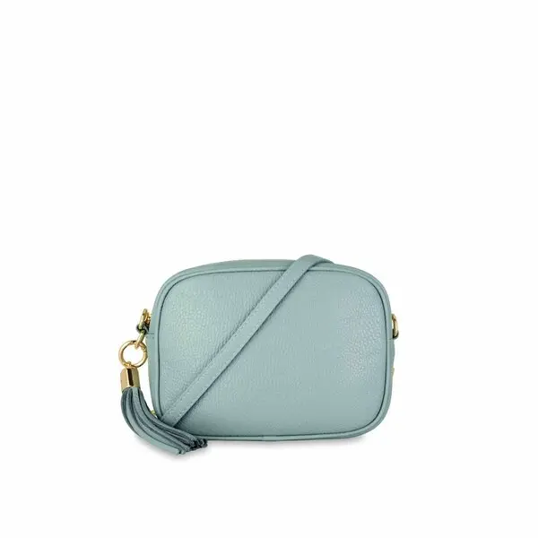 APATCHY LONDON The Tassel Pale Leather Crossbody Bag - Blue