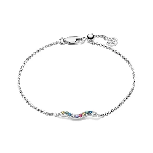SIF JAKOBS JEWELLERY Bracelet Ellera Waves Multicolor - Silver
