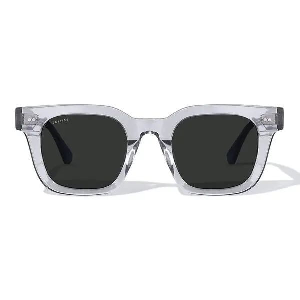 COSSINO Belize Clear Acetate Square Frame Sunglasses - Grey