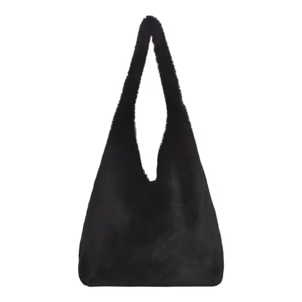 OWEN BARRY Slouchy Sheepskin Bag Bruton - Black