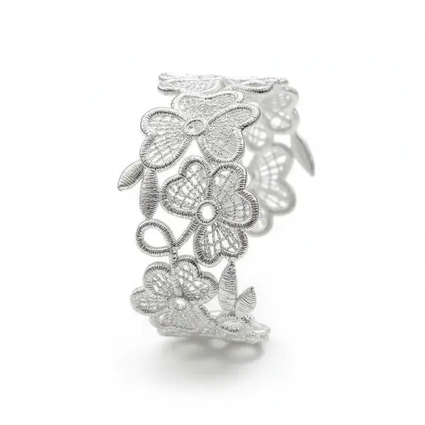 ANGEL BAROCCO Lace Stylish Bangle - Silver