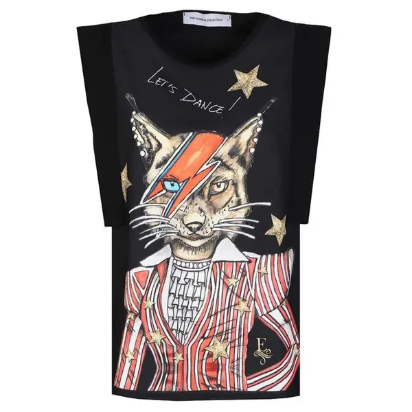 THE EXTREME COLLECTION Printed T-shirt In Organic Cotton - Black