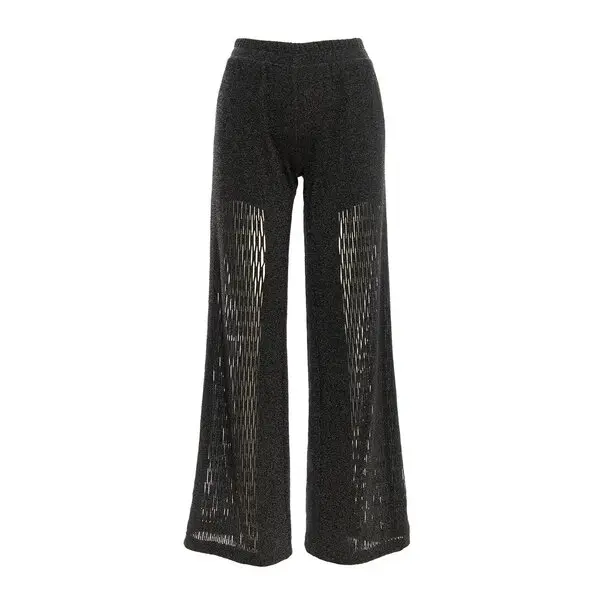 SILVIA SERBAN Zig-zag Lasercut Glitter Pants