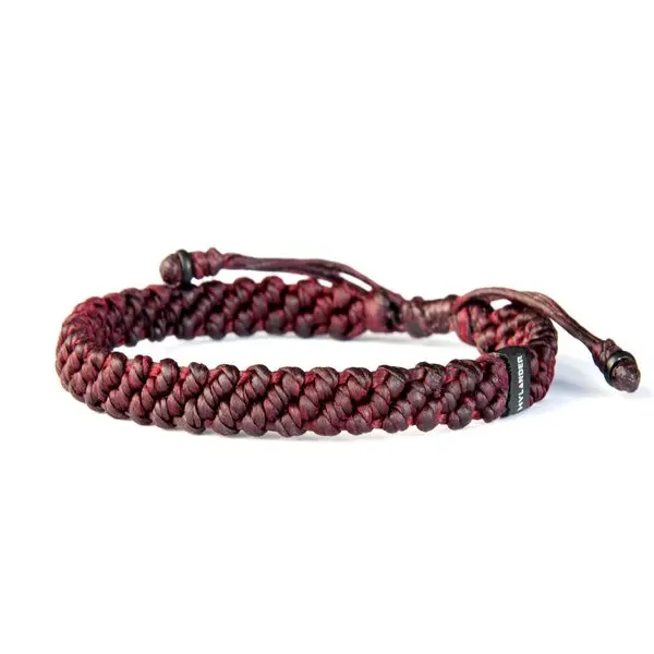 HARBOUR UK Hylander Chunky Steel Rope Bracelet Wine - Red