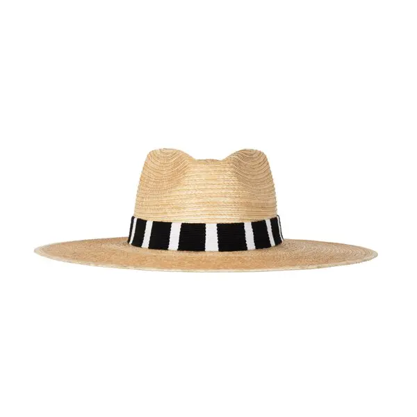 SUNSHINE TIENDA Black / White Jakeline Palm Hat - Black/white