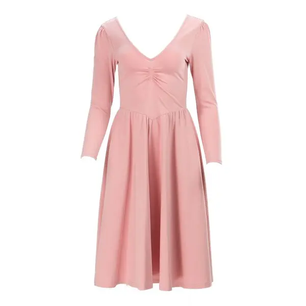 KRISTINIT Long Sleeve Blush Jersey Ballet Dress