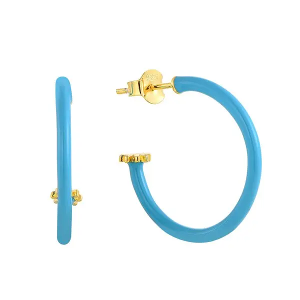 PINNOLE Gold Celeste Earrings - Blue