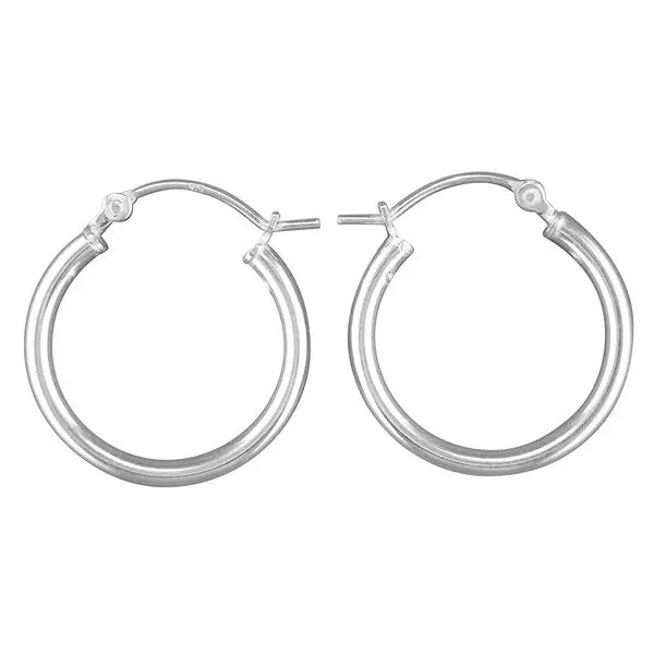 HARFI Sterling Small Sleeper Creole-hinged Hoop Earrings - Silver