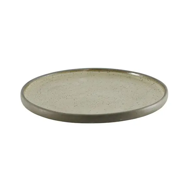ANATOLIACRAFT Hic Ceramics Medium Sand Round Plate - Brown