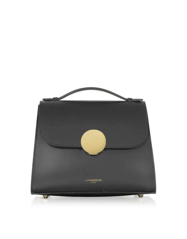 LE PARMENTIER Bombo Top-handle Satchel Bag W/strap - Black