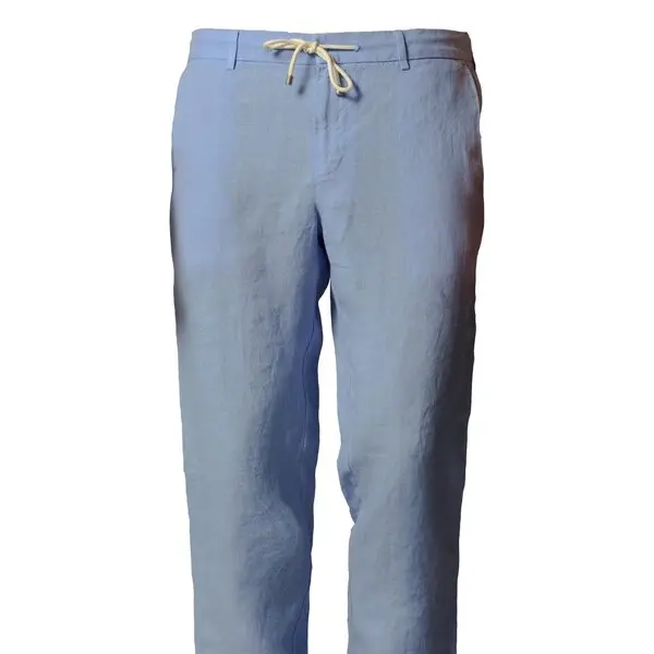 Jacques Zolty Nicolas Linen Trousers Sky - Blue