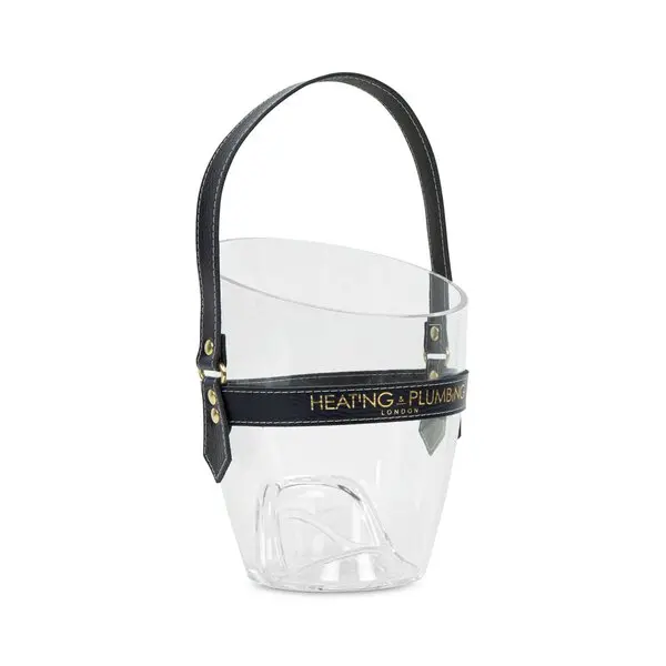 HEATING & PLUMBING LONDON Happy Go Sparkly" Champagne Bucket Navy Leather Strap - Blue