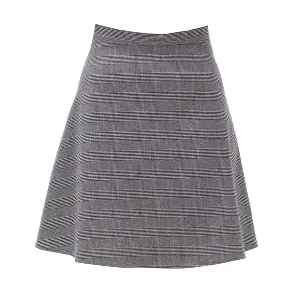 MAISON BOGOMIL A Line Plaid Skirt - Grey
