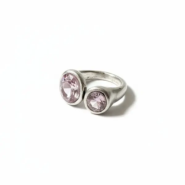 BY VIRGO Silver / Pink Dualis Ring - Silver/pink