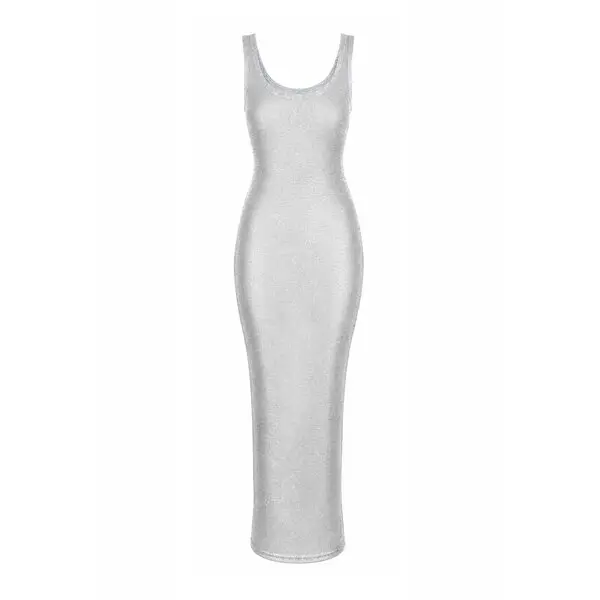 MAUI X LOLITA Joan Of Arc Mesh Cover-up Dress - Silver