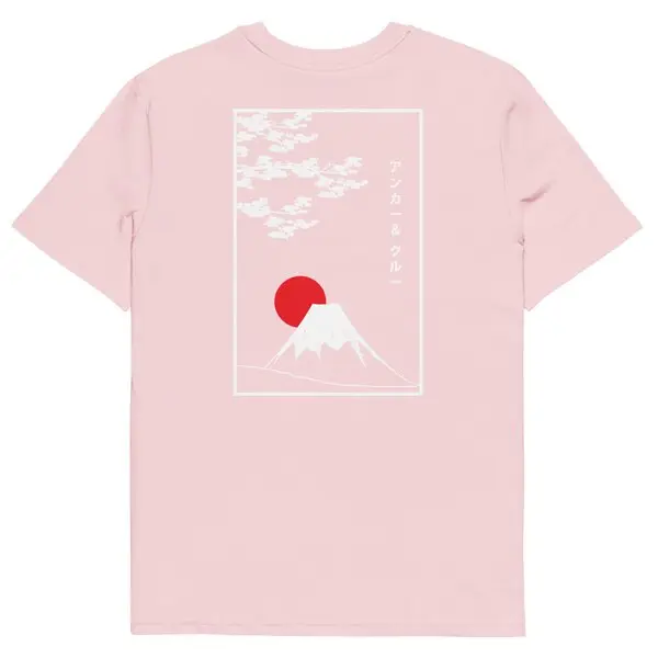 ANCHOR & CREW Cotton Mount Fuji Landmark Organic Cotton T-shirt - Pink