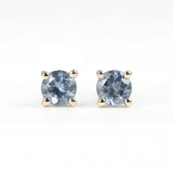 MELT'M JEWELRY 3mm Montana Sapphire Stud Earrings In14k Solid Gold - Blue