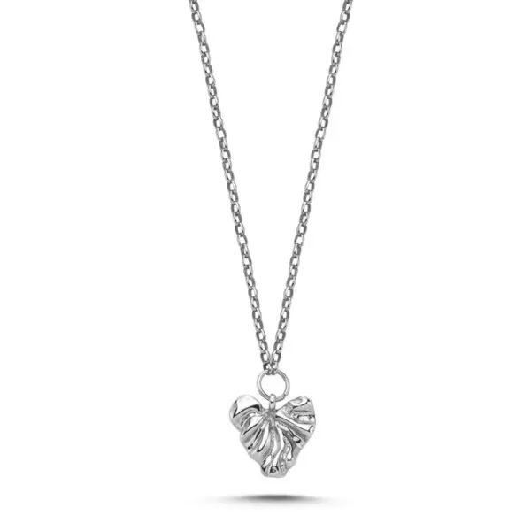 LINYA JEWELLERY Tesa Heart Necklace - Silver