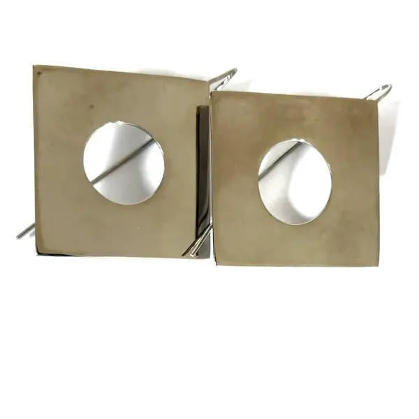 LALA SALAMA Diamond Shaped Earrings - Silver