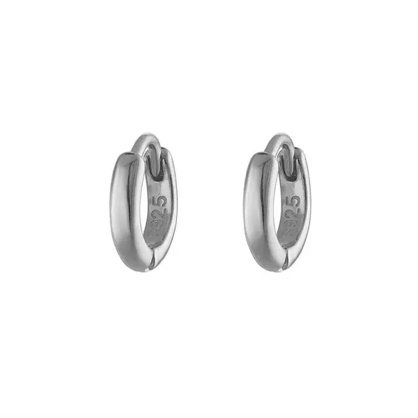 OUTOFOFFICE Six Mm Huggie Hoop Earring - Silver