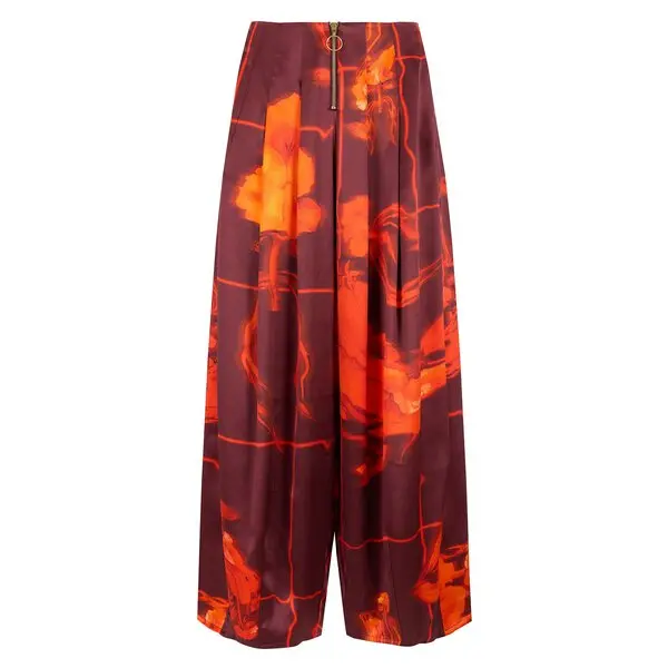 KLEMENTS Hope Trousers In Mercury Bouquet Print - Green