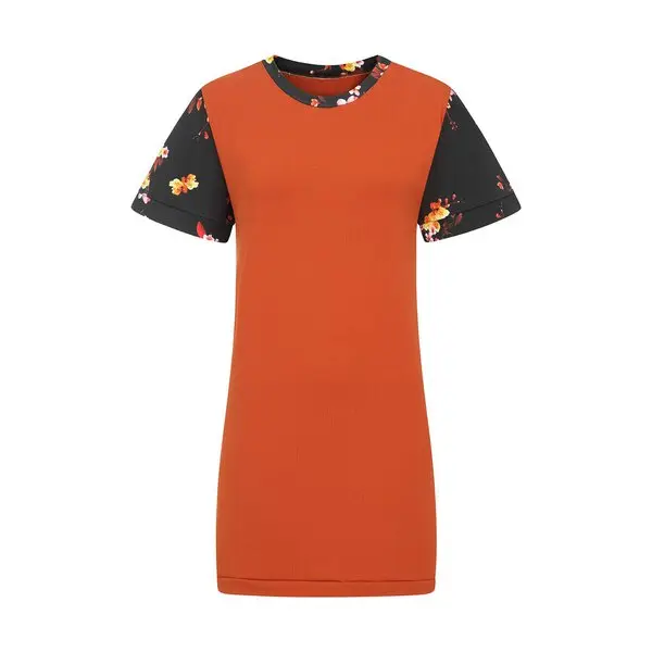SOPHIE CAMERON DAVIES Rust Cotton T-shirt Dress - Orange