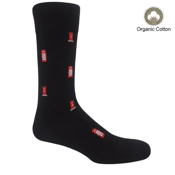 PEPER HAROW - MADE IN ENGLAND Post Box Socks - Black