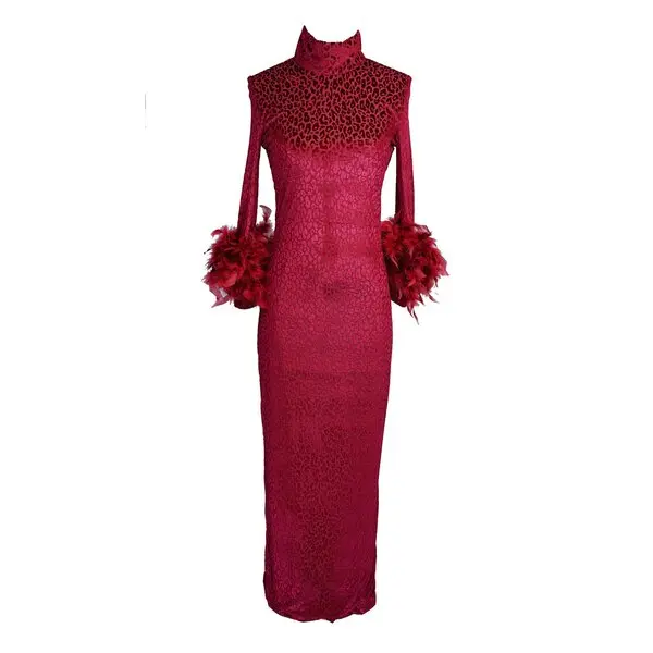 JENNAFER GRACE Catroux Dress In Crimson Night - Red