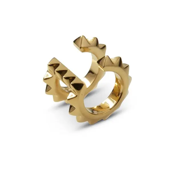 KASUN LONDON Croc Double Ear Cuff Yellow