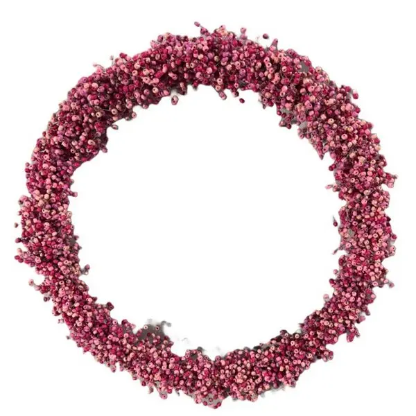 LILA RASA Red / Pink Red & Pink Wooden Beads Wreath - Red/pink