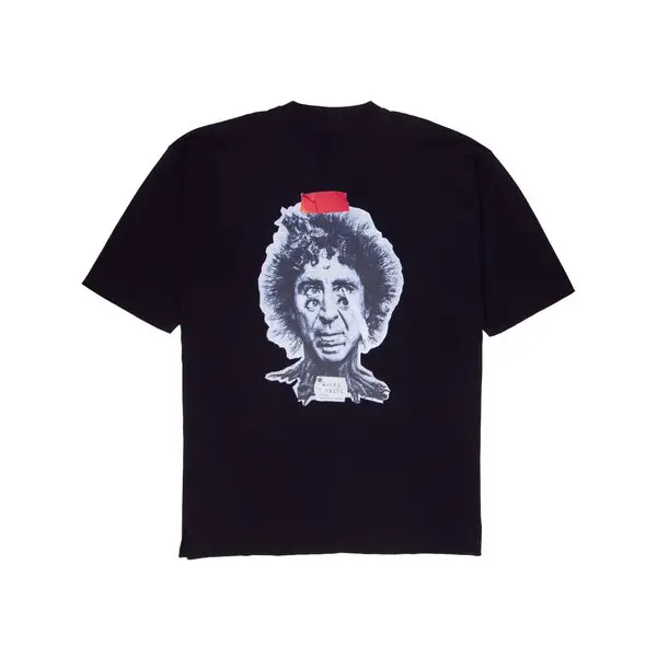 MYSIMPLICATED Black / Grey Oversized T-shirt In Black With Double Eye Design - Black/grey