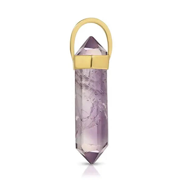 Maya Brenner Designs Balance Crystal Charm Amethyst - Gold