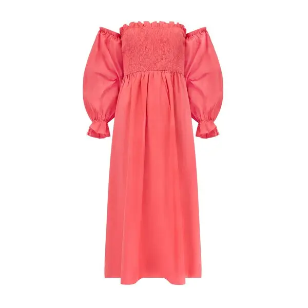 LULA-RU Margot Cotton Dress - Pink