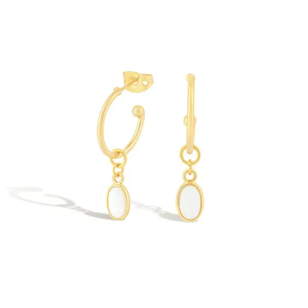 FORMATION CO. JEWELLERY Aura Opal Hoops - Gold