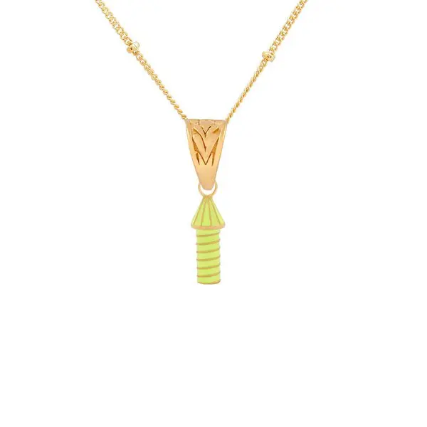 APRÈS YOUTH Gold / Yellow Rocket Enamel Necklace Yellow - Gold/yellow