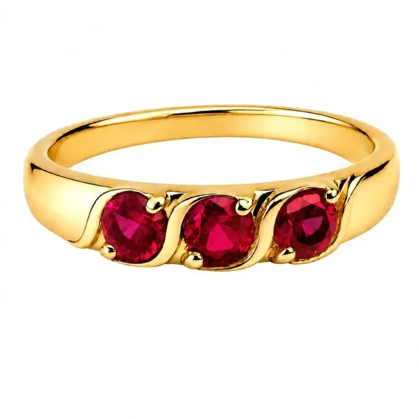 BELINDA JEWELZ Ruby Vintage Birthstone Ring - Pink