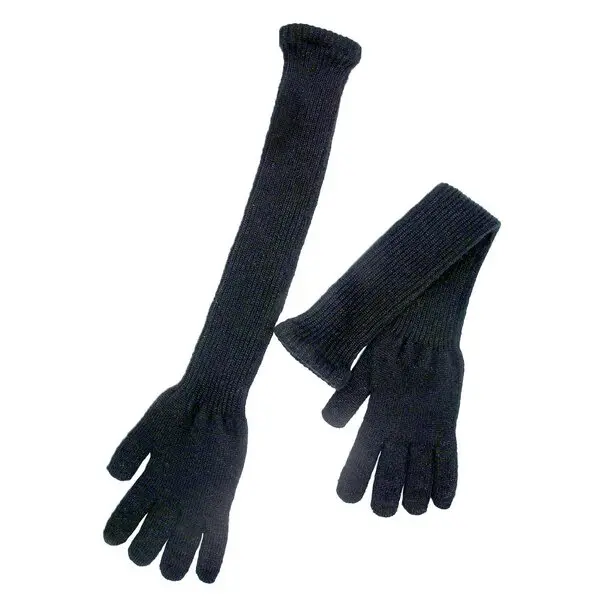 MAISON BOGOMIL Sparkly Knit Opera Gloves - Black