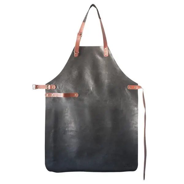YAKO&CO Premium Genuine Leather Apron A - Black
