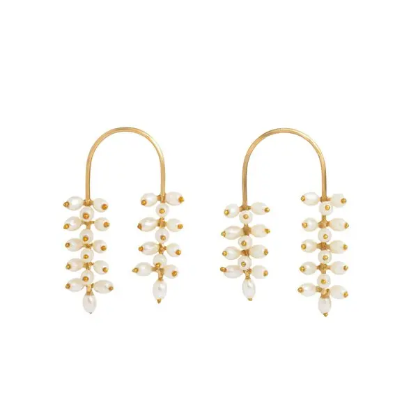 MERAKI BY RASHMI BAJAJ Fior De Loto Plated Pearl Earrings - Gold
