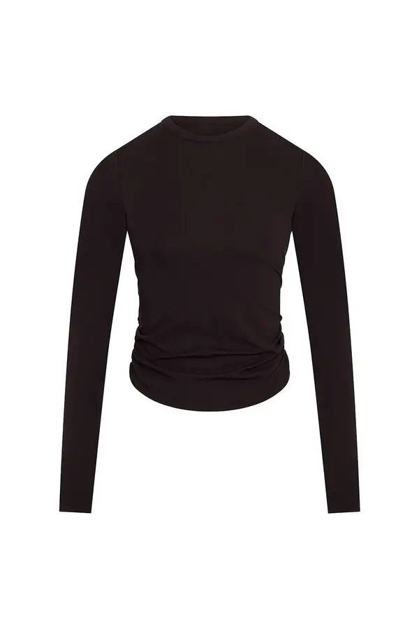 NO'DESIGN Terra Side-ruched Blouse - Brown