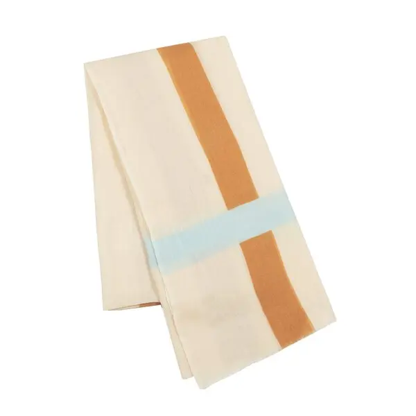 HERITAGEMODA Neutrals / Ivory Handpainted Wool Scarf - White