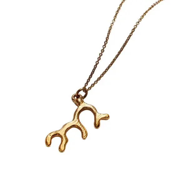 POSH TOTTY DESIGNS Yellow Coral Necklace - Gold