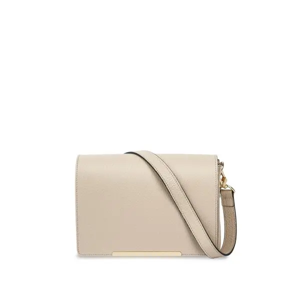 APATCHY LONDON Neutrals The Newbury Stone Leather Crossbody Bag - Black