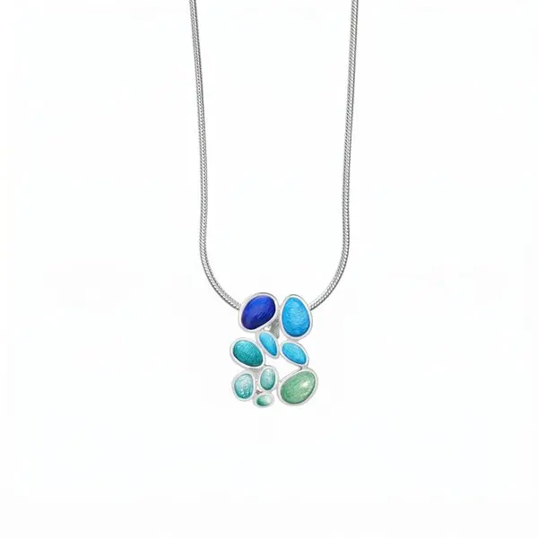 Joidart Silver-plated Necklace With Pendant Gaudí Jewelry - Blue