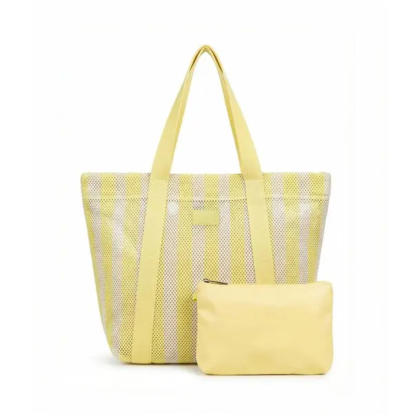 NOOKI DESIGN Hackney Stripe Shopper Lemon Mix - Yellow
